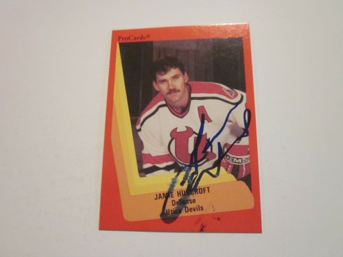 JAMIE HUSCROFT SIGNED AUTOGRAPHED 1990 AHL PROCARDS CARD-UTICA DEVILS ...