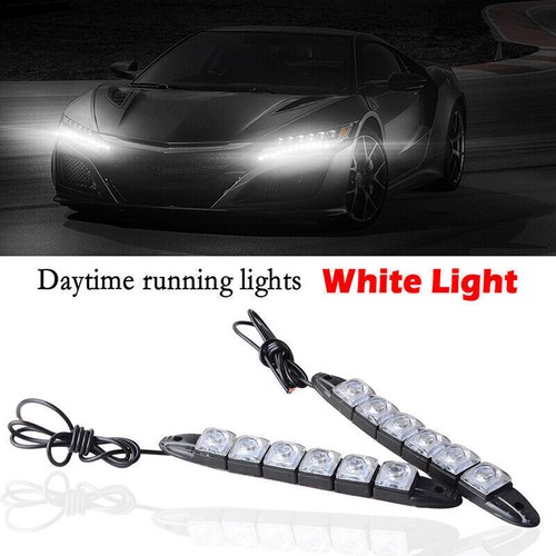 2PCS LED Daytime Runing Light Car Driving DRL Fog Lamp Light White ...