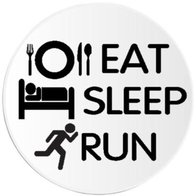 Eat Sleep Run - Circle Sticker Decal 3 Inch - Runner Athlete | eBay