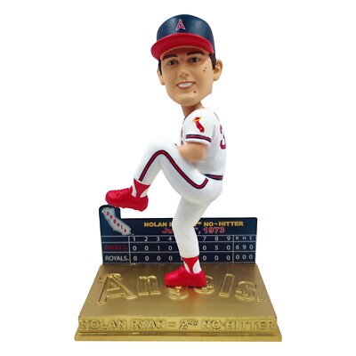 Nolan Ryan California Anaheim Angels 2nd No-Hitter Bobblehead MLB ...