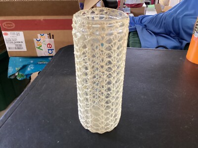 Glass Jar with Fish Net Style Covering Around It | eBay