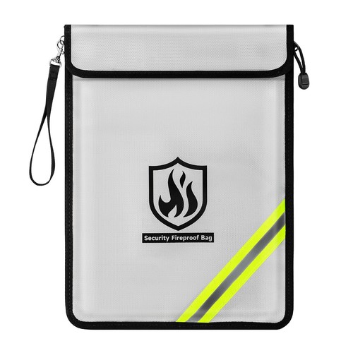 Fireproof Document Bag, 15 x 11 Inch Waterproof Documents Holder 2000 ...