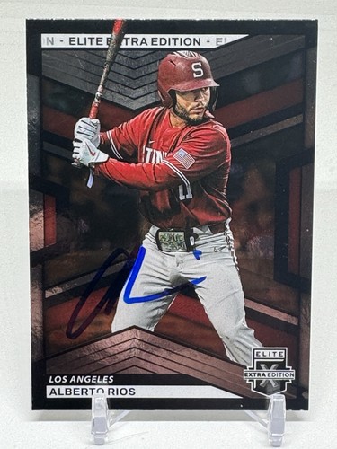 2023 Elite Extra Edition #27 Alberto Rios Los Angeles Angels SIGNED ...
