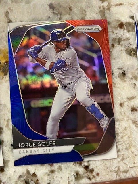2020 PANINI PRISM RED WHITE BLUE PRIZM CARD KANSAS CITY ROYALS JORGE ...