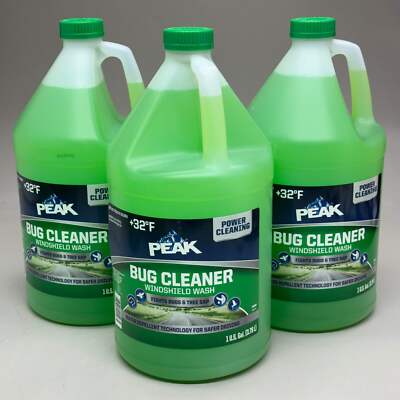 PEAK (3 PACK) Bug Cleaner Windshield Wash 1 Gal | eBay