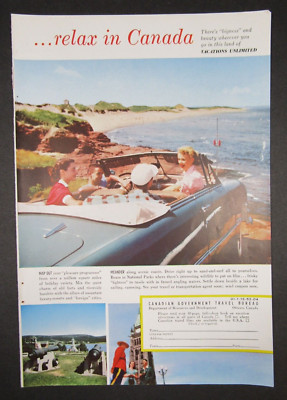 1953 Relax in Canada Travel Magazine Print Advertisement Original Ad ...