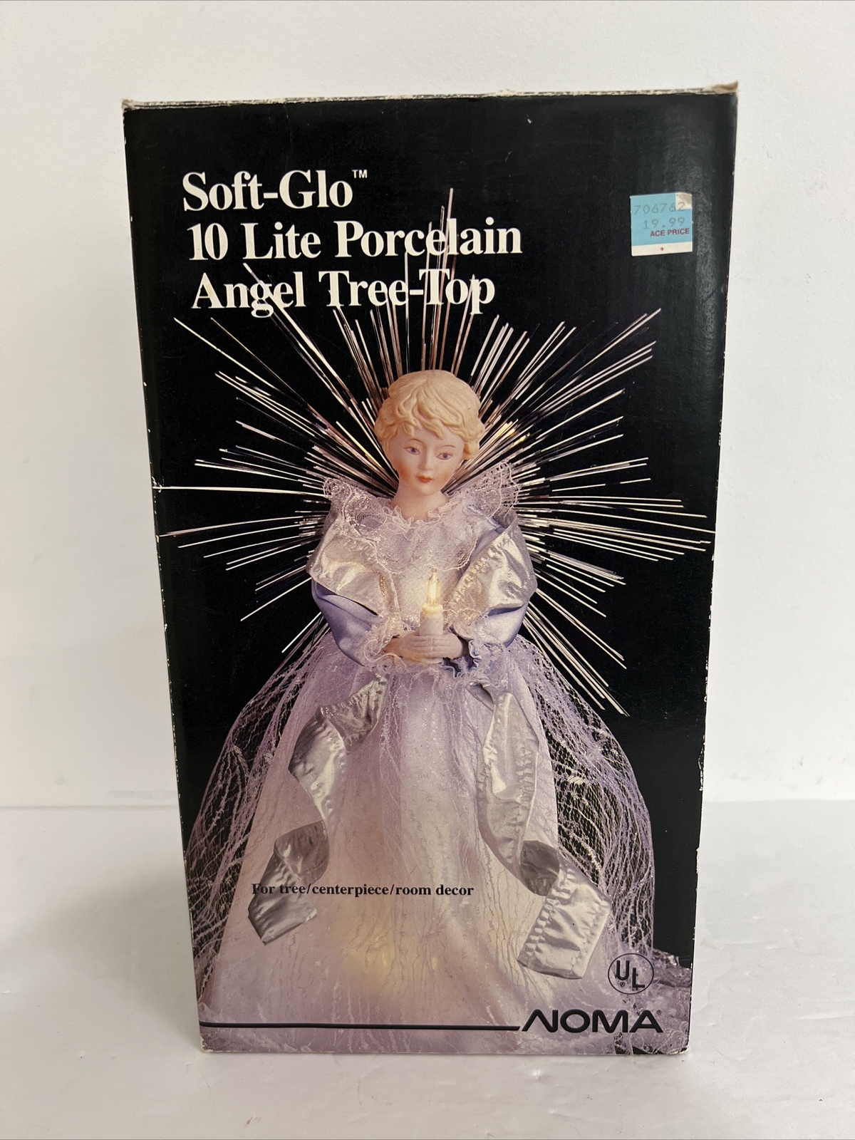 VTG 80s Noma SOFT-GLO Animated Angel Christmas Tree Topper Light ...