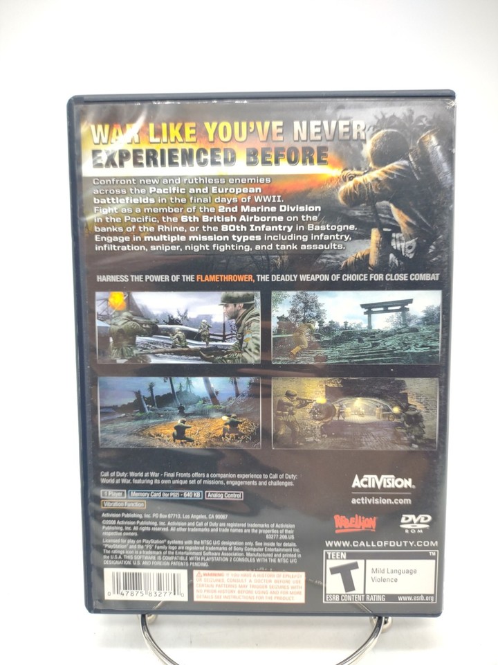 Call of Duty World At War: Final Fronts PlayStation 2 PS2 Complete ...