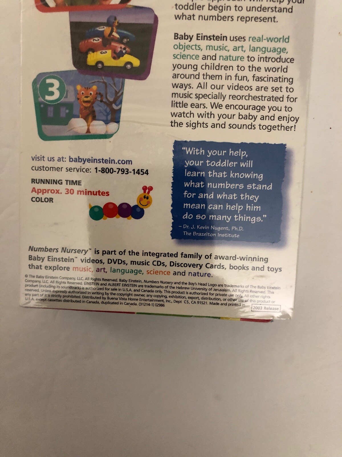 Baby Einstein: Numbers Nursery VHS-RARE VINTAGE COLLECTIBLE-SHIP N 24H ...