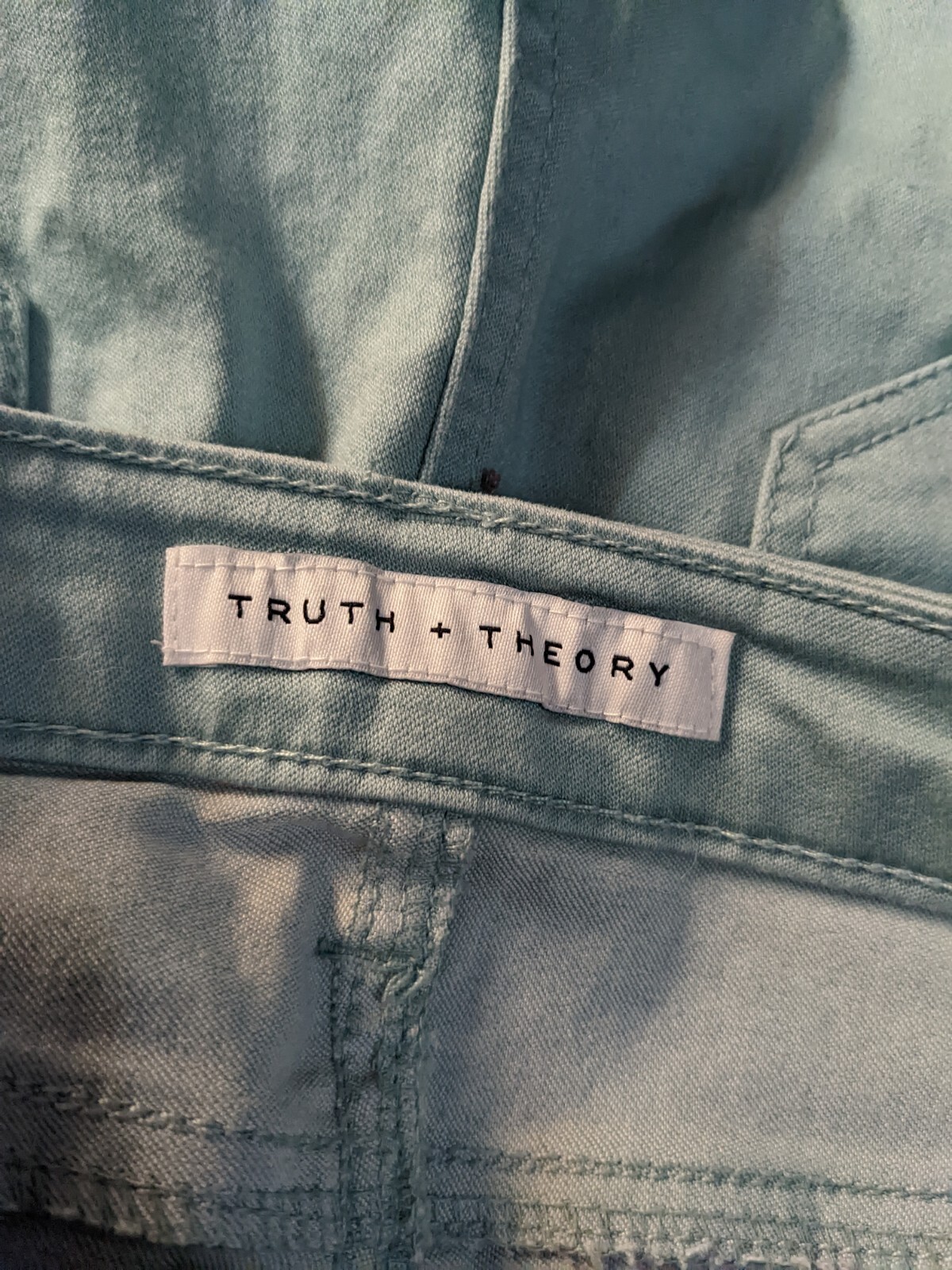 TRUTH + THEORY Light Blue Straight Pants Skinny Strai… - Gem