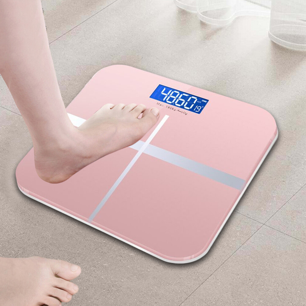 Intelligent Weight Scale Human Scale Temperature Measurement (Pink ...