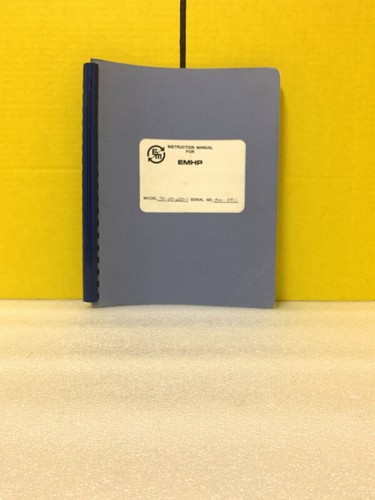 EM EMHP Model 30-600-42211 Instruction Manual | eBay