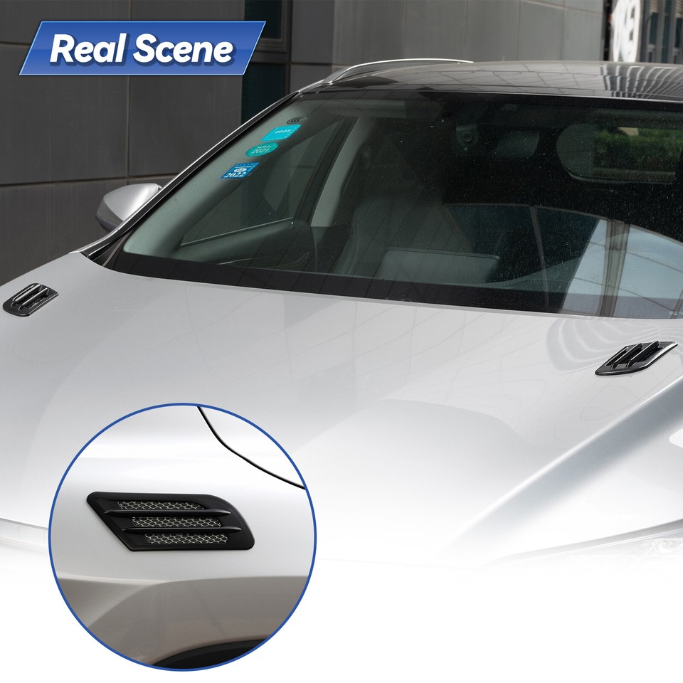 Car Air Flow Fender Side Intake Vent Decor Decoration Sticker Grille ...