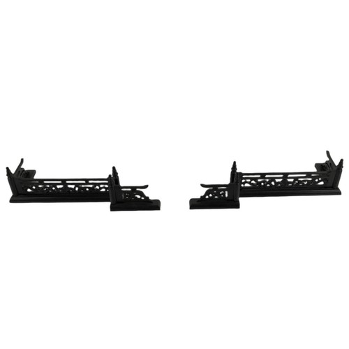 Japanese Buddhist Altar Wood Kouran Railing Vtg Decorative Part 4pc ...