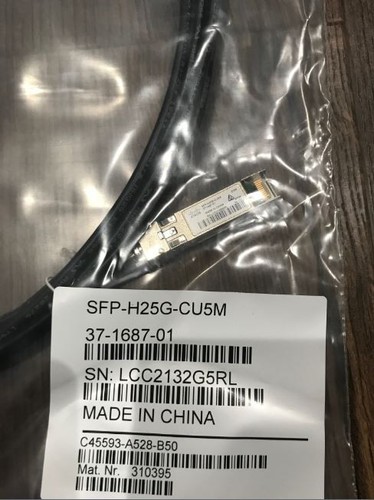 Cisco SFP-H25G-CU5M 37-1687-01 25GE SFP28 Passive Cable, 5 meters New ...