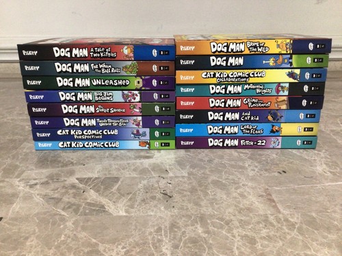 Set Of 16 Dog Man & Cat Kid HC Dav Pilkey Children's Books | eBay