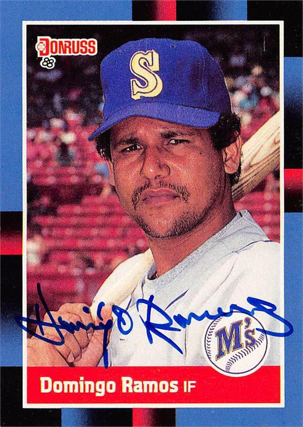Domingo Ramos autographed Baseball Card (Seattle Mariners) 1988 Domruss ...