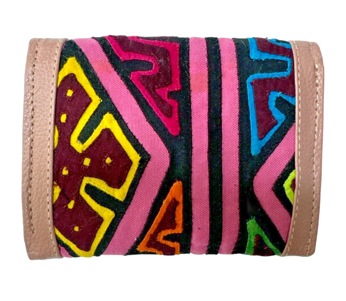 Handmade Mola Wallet - 100% Leather, Artisan Crafted by Kuna in ...