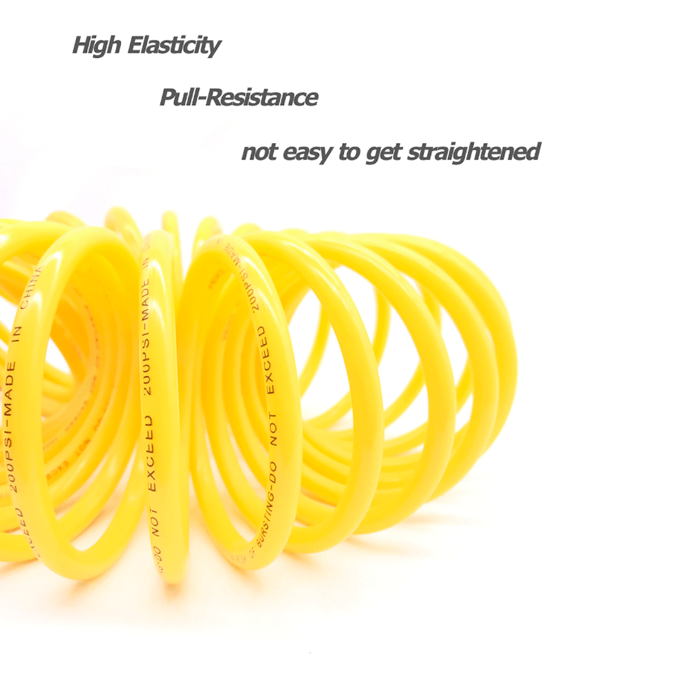 25ft 1/4" Recoil Air Hose Re Coil Spring Ends Pneumatic Compressor ...