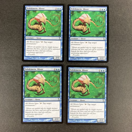 Set of x4, MTG Telekinetic Sliver Time Spiral Regular | eBay