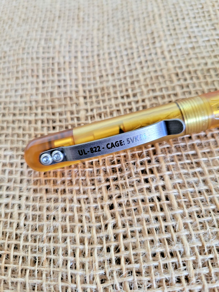 Maratac Embassy Pen Ultem Screw On/Off Cap Pocket Clip Storage Tube USA ...