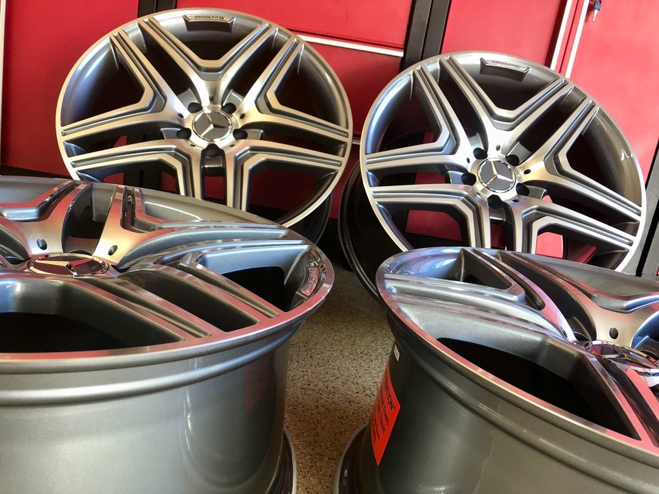 MERCEDES 20 INCH ML63 GUNMETAL NEW RIMS WHEELS EXCLUSIVE ML350 ML550 ...