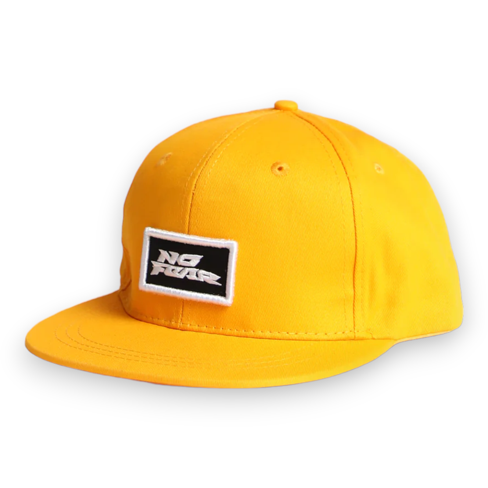 No Fear Patch Logo Yellow Snapback Flat Brim Cap Hat | eBay