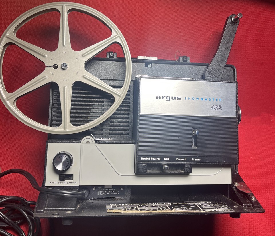 Vintage Argus Showmaster 462 8mm Portable Movie Projector Working Needs ...