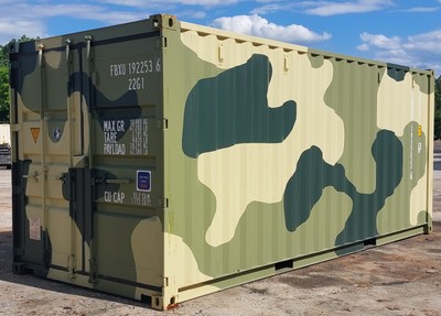 Camouflage New One Trip 20ft Shipping Storage Container Easy Open Door ...