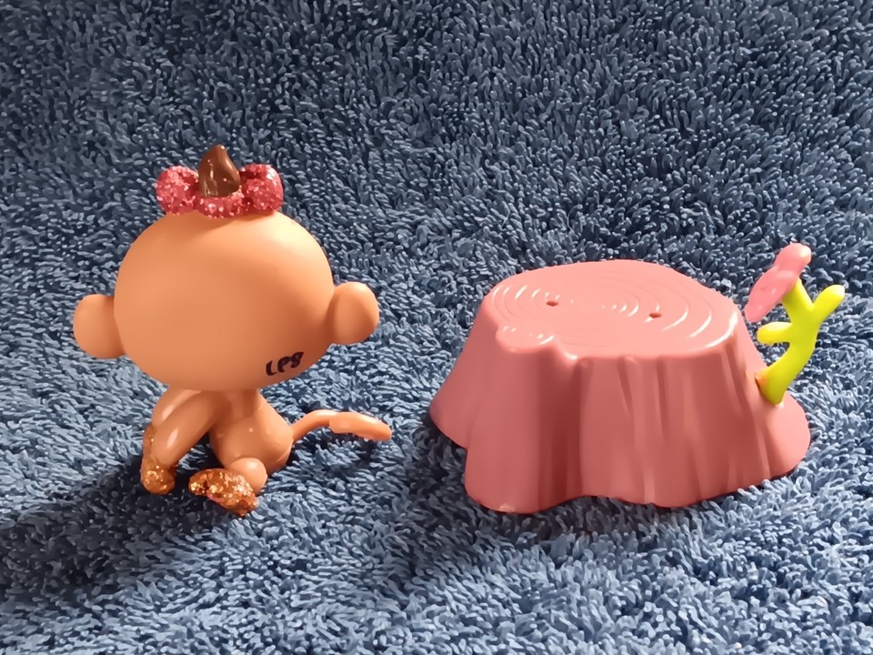 Littlest Pet Shop Pretty Pairs #2346 Glitter Monkey Stump Hasbro LPS ...