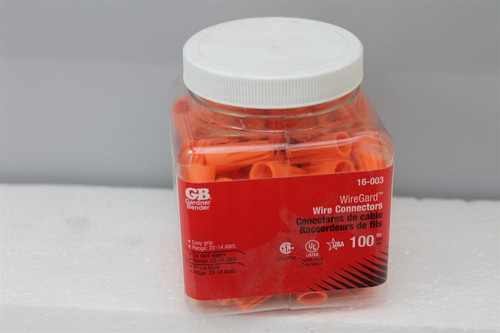 New GB Gardner Bender 16-003 100 Quantity Wire Connectors WireGard ...