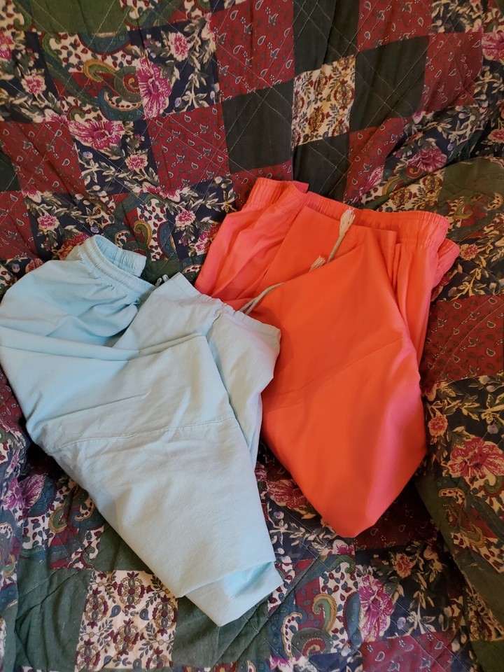 Lot of 2 Pull On Pants Women"s Size 2X C D Daniels blue & Basic Editions orange | eBay