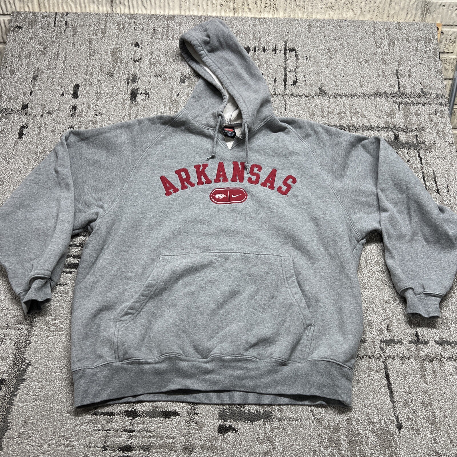 Vtg Team Nike Arkansas Razorback Center Swoosh Hoodie… - Gem
