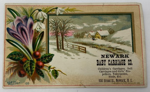 Newark Baby Carriage Co Newark NJ Victorian Advertising Trade Card | eBay