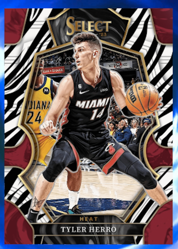 Panini NBA Dunk 2022-23 Select Zebra Stripe Tyler Herro SP Miami Heat ...