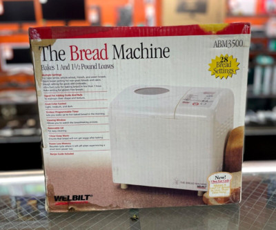 Welbilt The Bread Machine Maker ABM3500 Bakes 1 & 1.5 Pound Loaves 520W ...