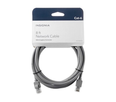 LOT OF 4 Packs - Insignia 8 Ft Cat-6, 10 Gbps Ethernet Network Cable ...
