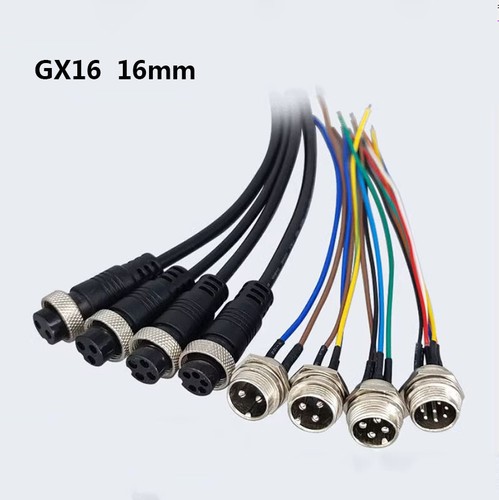 Panel GX16 16mm male female plug Connector aviation LED power 2-10Pin ...