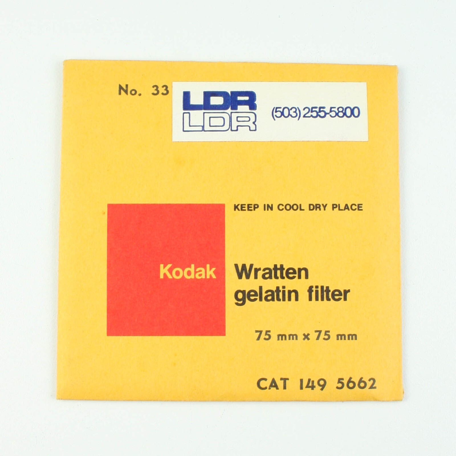 Kodak Wratten Gelatin Filter - No.33 - 75mm x 75mm - Magenta | eBay