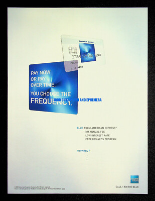 American Express Credit Card 2003 Trade Print Magazine Ad Poster ADVERT ...