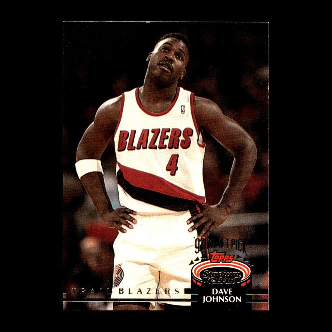 Dave Johnson 1993-94 Stadium Club Rookie Portland Trail Blazers #300 ...