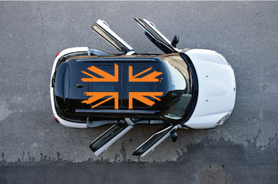 Fits Mini Cooper UK Flag Set Top Side Vinyl Decal Door Window ...