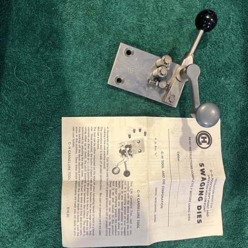C&H Bullet Cannelure Tool Die CH C-H Bullets Groove Groover Machine ...