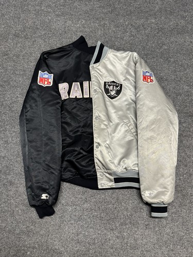 Starter Raiders Reversible Satin Jacket Men XL Vintage Rare NFL Spell ...
