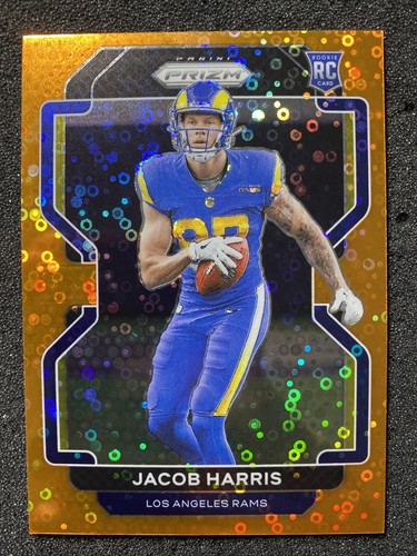 2021 Panini Prizm JACOB HARRIS #368 ORANGE DISCO PRIZM SP Rookie RC LA ...