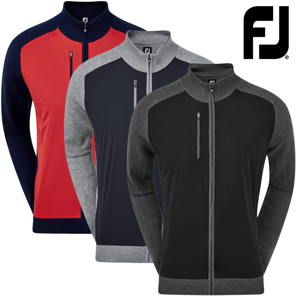 FOOTJOY WOOL BLEND TECH MENS FULL ZIP THERMAL LINED GOLF SWEATER @ 60% ...