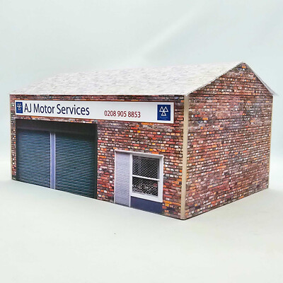 OO Gauge Model Railway Building Mechanics Garage 1/76 Scale model ...