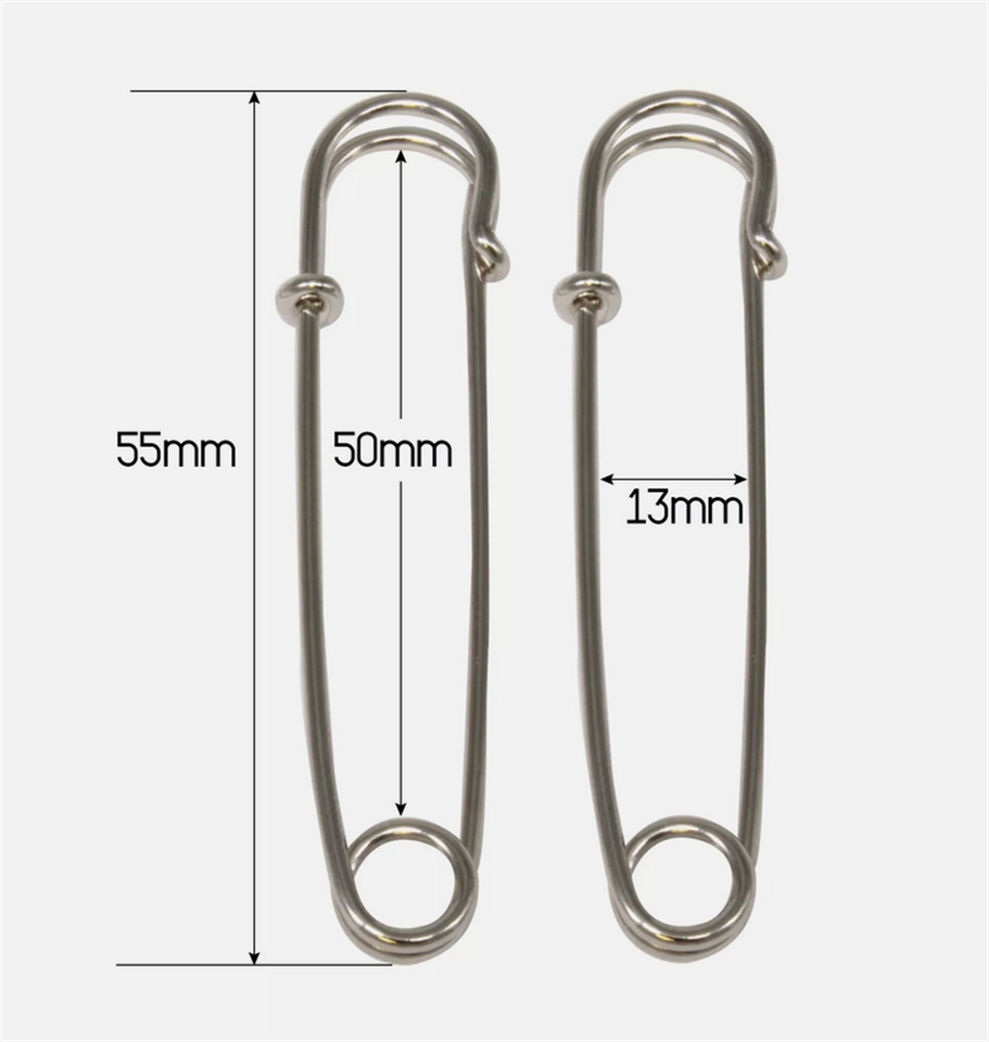 5/10/25Pcs Extra Large Heavy Duty Pin Stainless Steel Safety Metal Pin ...