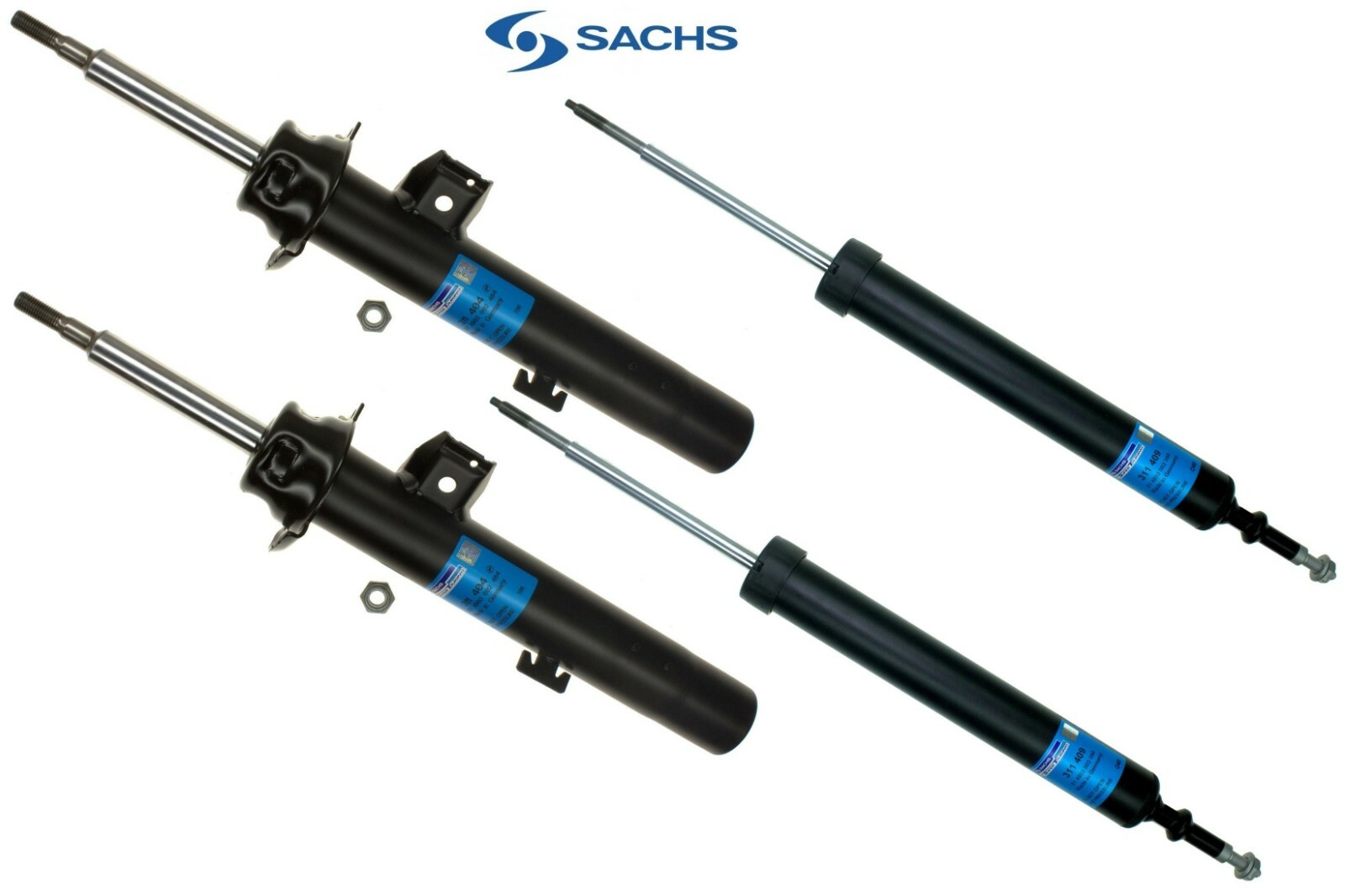 Sachs Front Suspension Struts & Rear Shock Absorbers Kit For BMW E90 ...