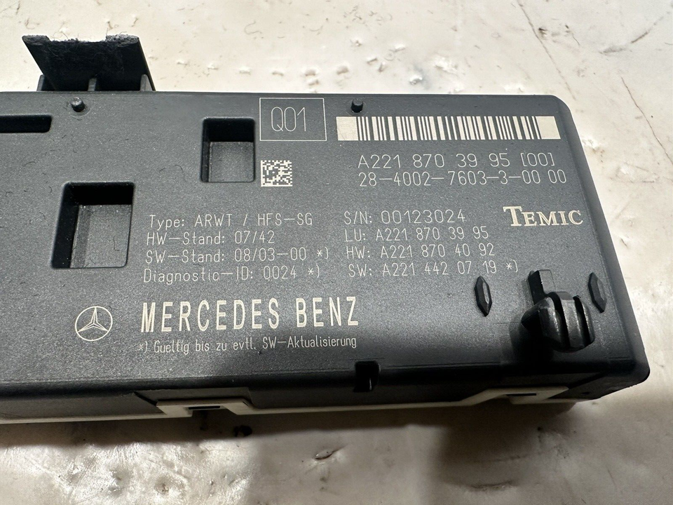 07-13 OEM Mercedes W221 S63 S550 CL550 Trunk Release Remote Open Close ...